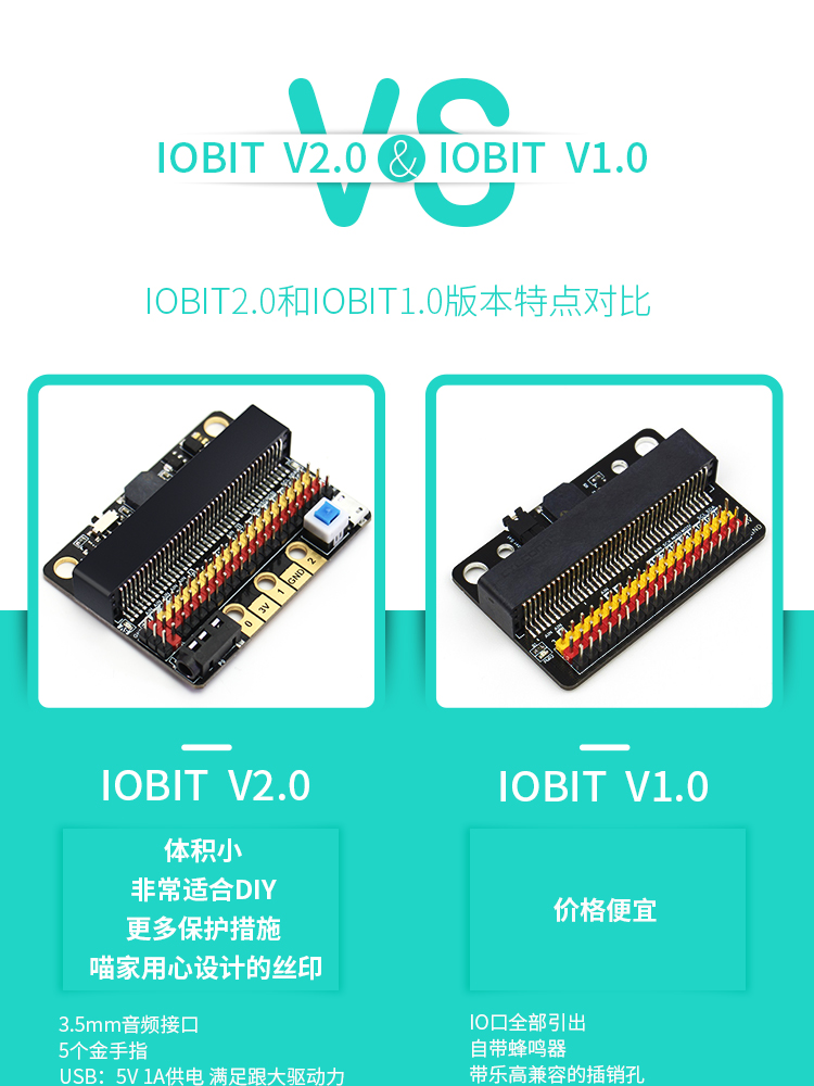 micro: bit扩展板microbit转接板IOBIT V2支持Scratch Python编程-阿里巴巴